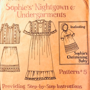 Sophie's Nightgown, Undergarments, and Christening Baby Sewing Pattern ...