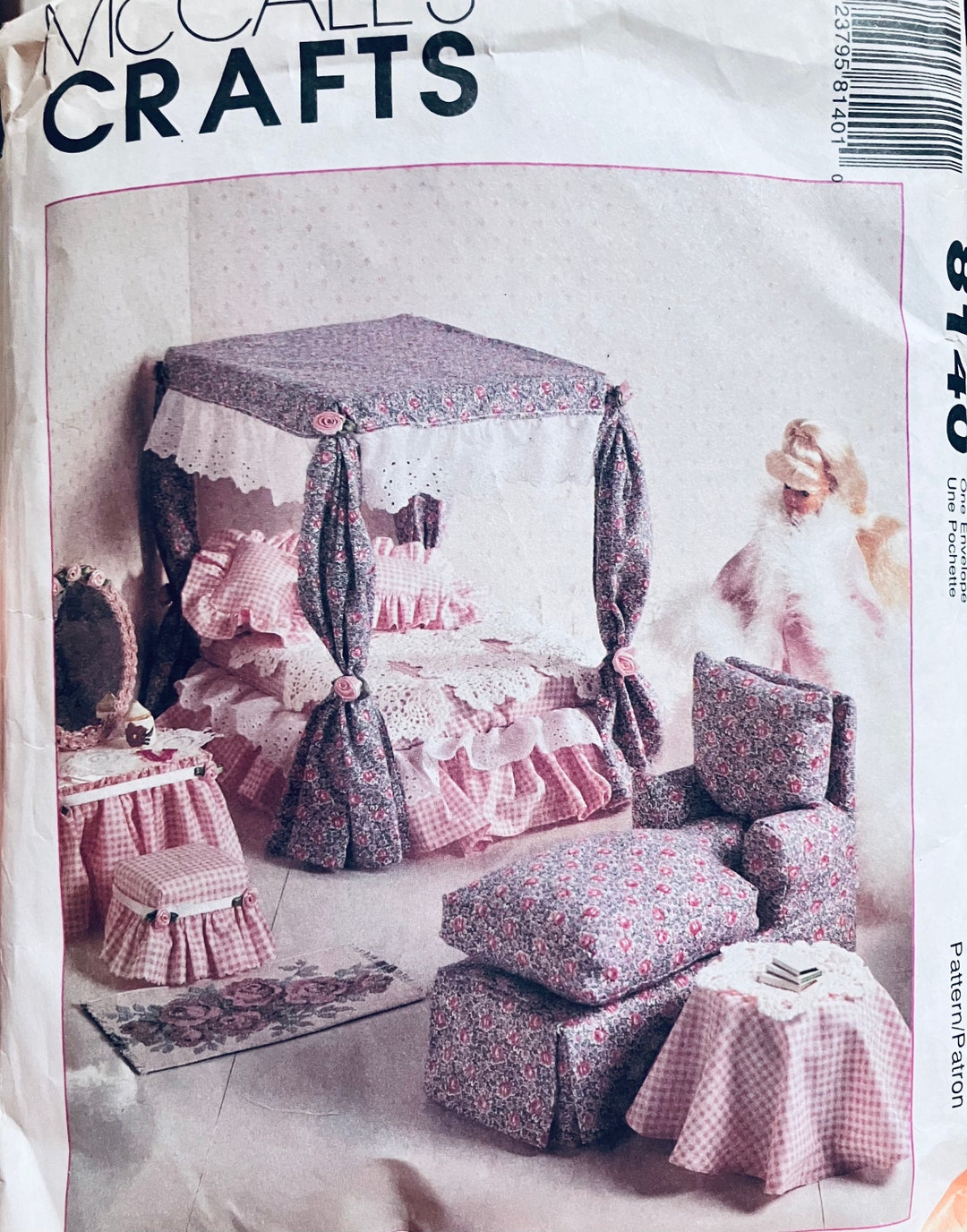 Fashion Doll Furniture Sewing Pattern...mccall's 8140....barbie's ...