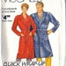 Quick Robe Sewing Pattern Mccall's 0011 Misses' and Men's Quick Wrap ...