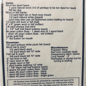 Winter Welcome Hanging Santa and Snowman Sewing Pattern Indygo Junction ...