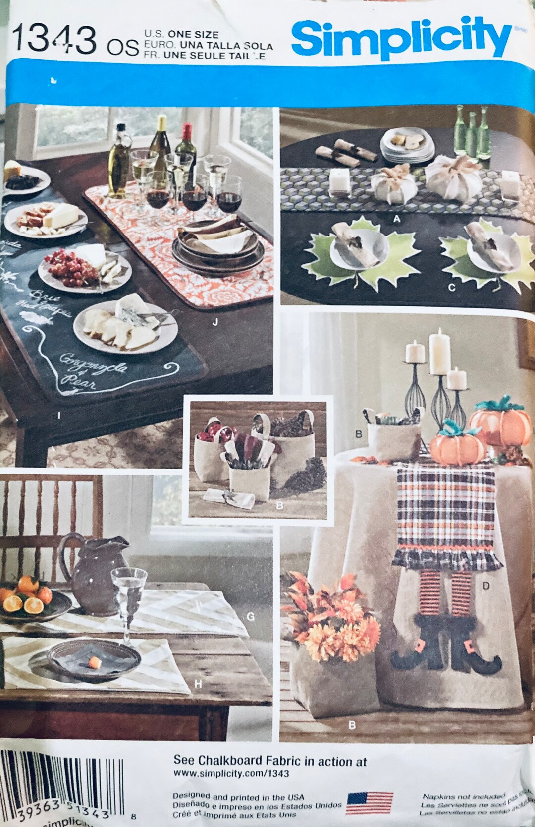Fall Table Accessories Sewing Pattern...stuffed Pumpkins, Baskets ...