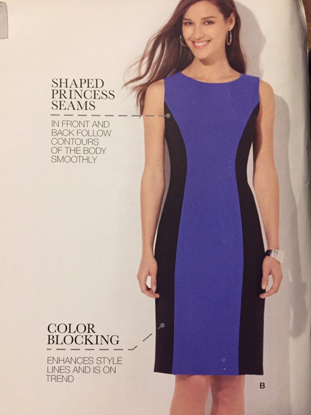 Misses' Color Blocked Dress Sewing Pattern Simplicity 0502 Bust 32-40 ...