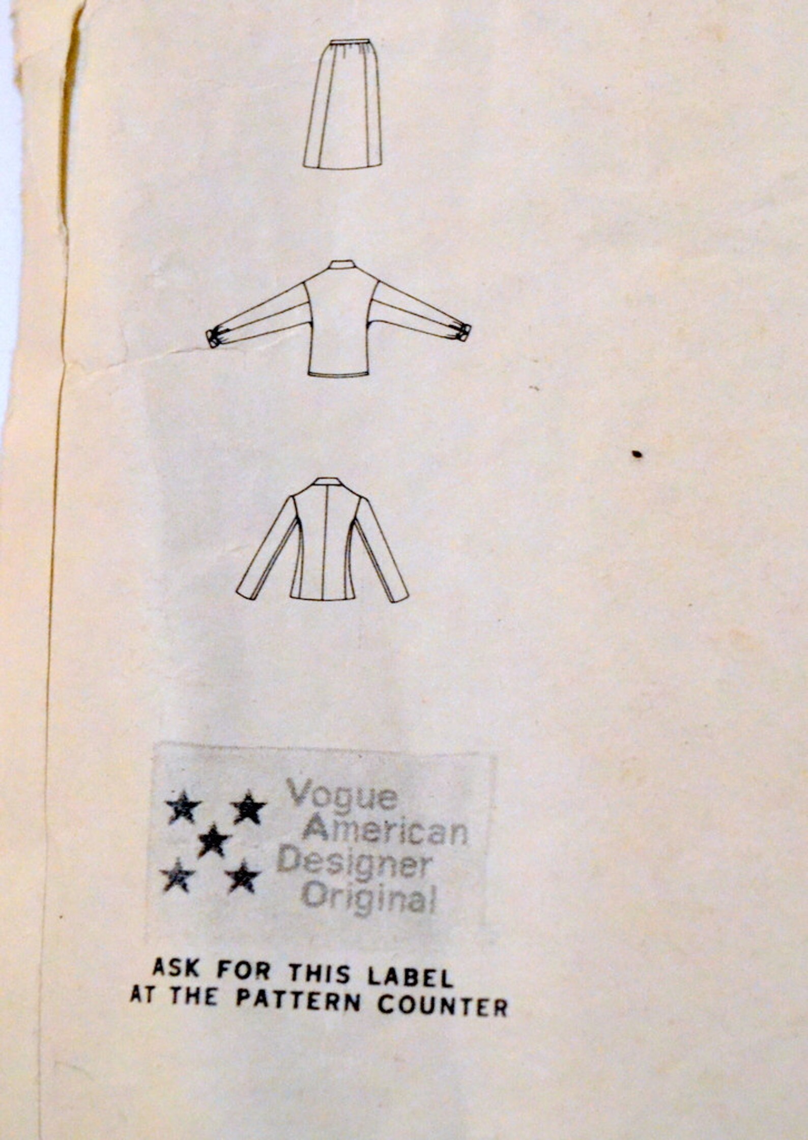 Misses' Jacket, Skirt, and Blouse Sewing Pattern Vogue 2283 Calvin ...