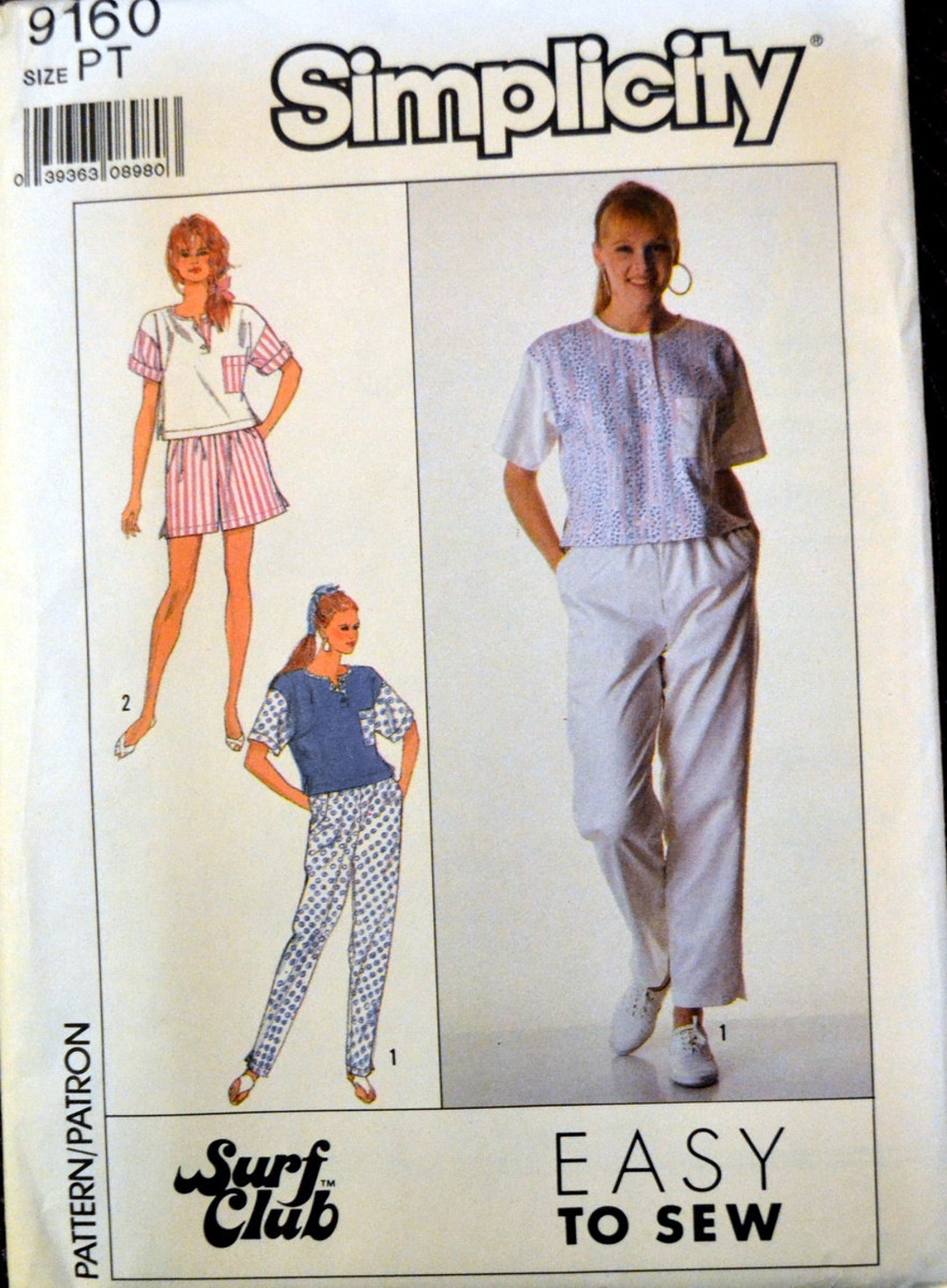 Misses' Pants Shorts and Top Sewing Pattern Simplicity 9160 Size Petite ...