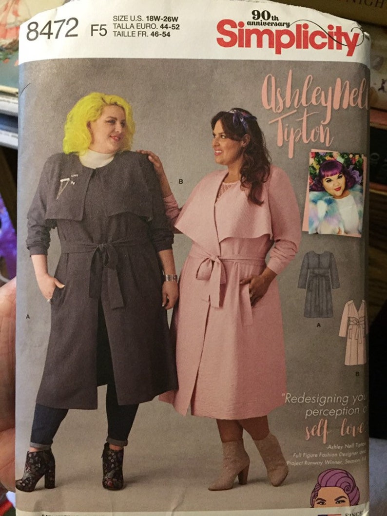 Women's Lined Coat With Tie Belt Sewing Pattern Simplicity | Etsy