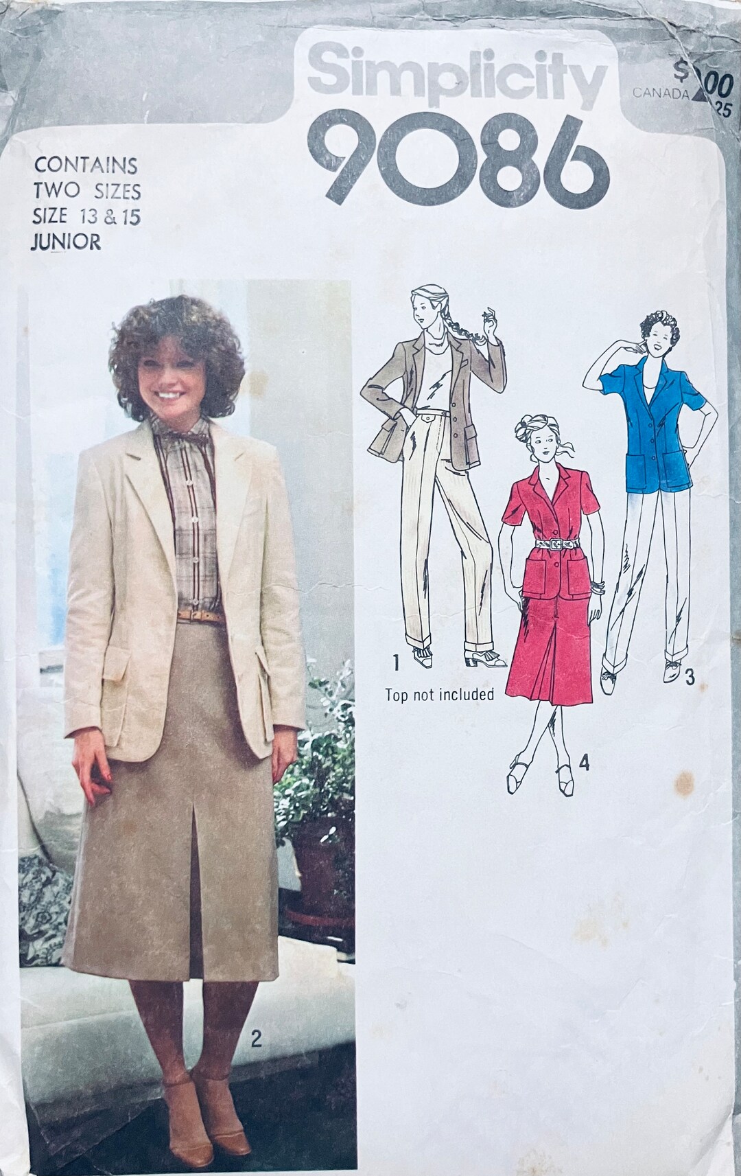 Junior's Skirt, Pants, and Jacket Sewing Pattern Simplicity 9086 Size ...
