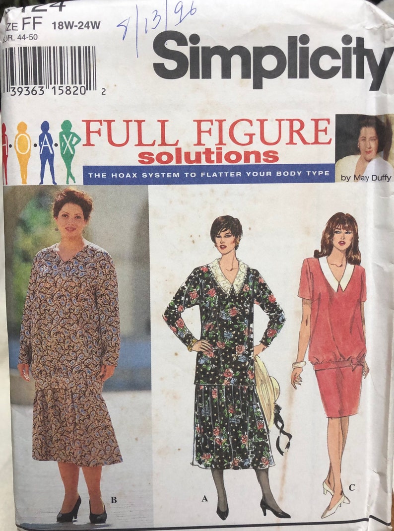 Women's Two Piece Dress Sewing Pattern...simplicity 9124 - Etsy