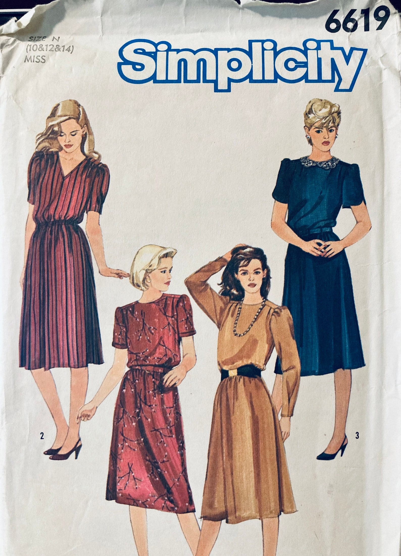 Misses' Dresses..simplicity 6619 Misses' Size 10-14 - Etsy
