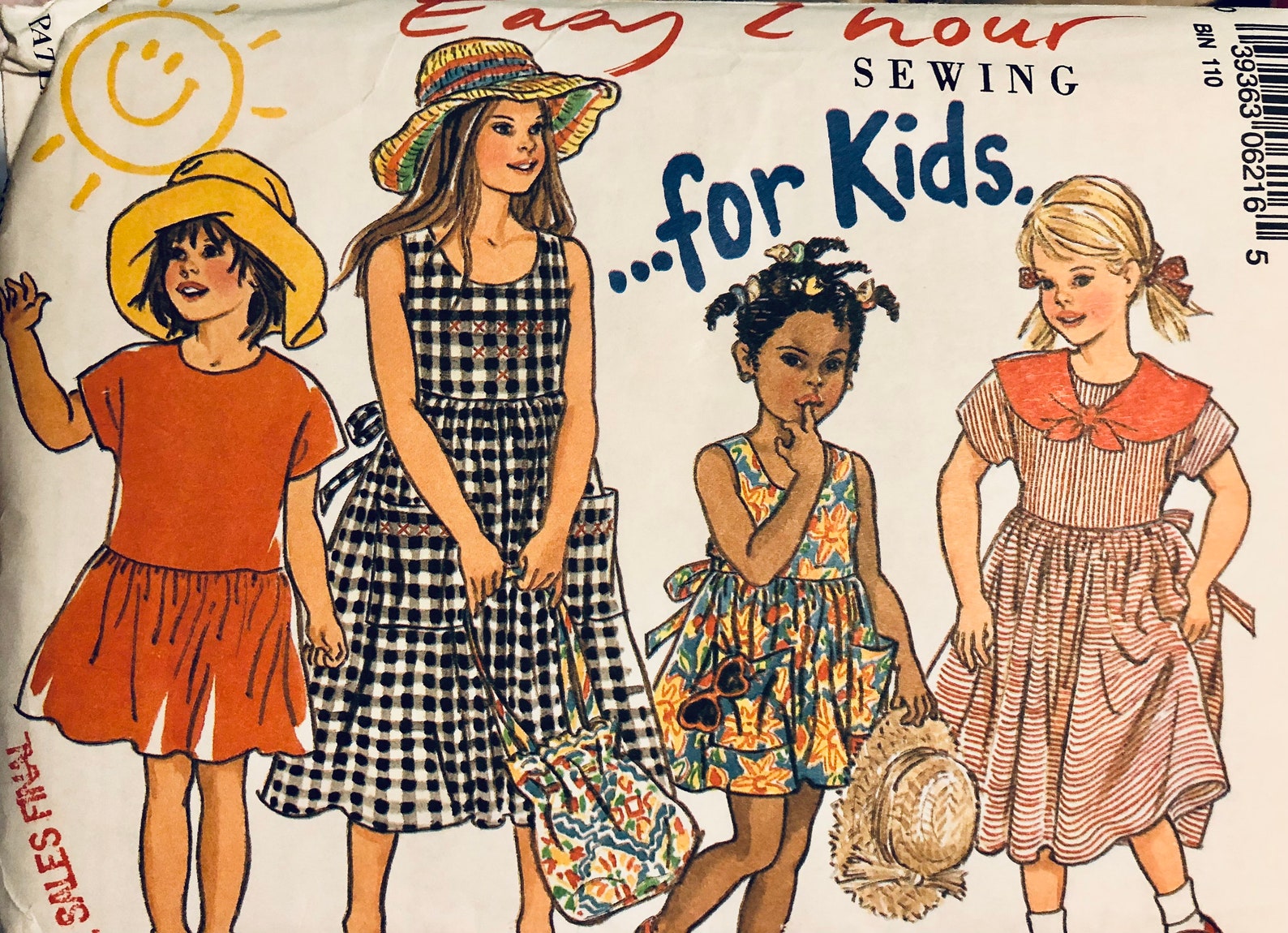 Girls' Sundress Sewing Pattern...new Look 6216... Size 3-8 Chest 22-27 ...