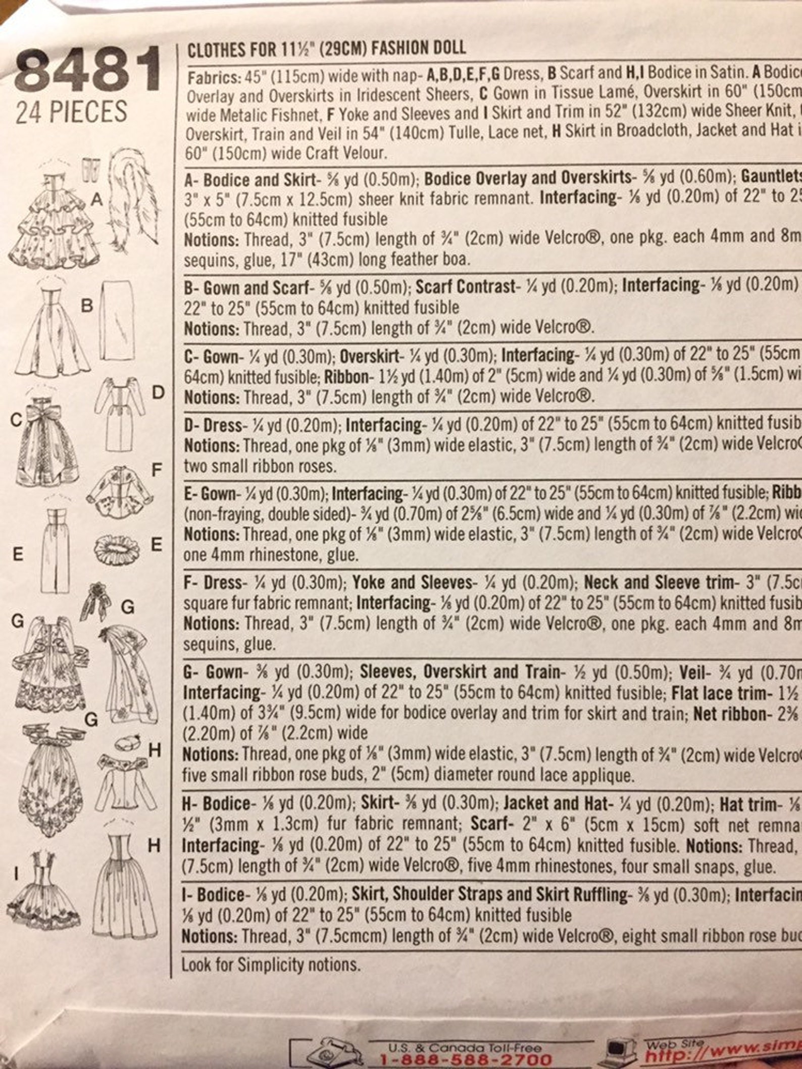 Dresses and Gowns for 11 Fashion Dolls Sewing Pattern - Etsy