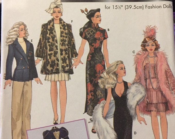 Doll Clothing Sewing Pattern..flapper..asian..evening Gown..6 Designs ...
