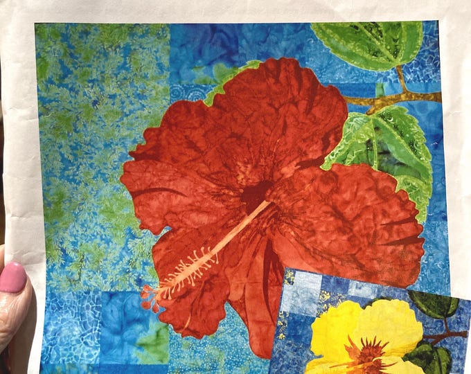 Hibiscus Appliqué Quilt Pattern…designed by Krissy Brawner…wallhanging ...