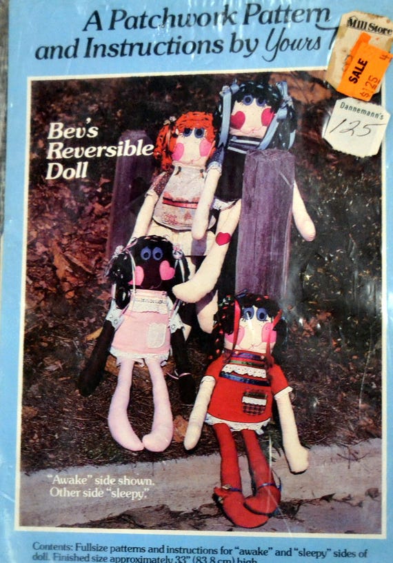 Bev's Reversible Doll Patchwork Pattern Complete 33 Inch - Etsy
