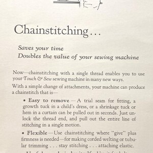 Touch & Sew Sewing Machine Booksinstructions for Using Touch and Sew ...