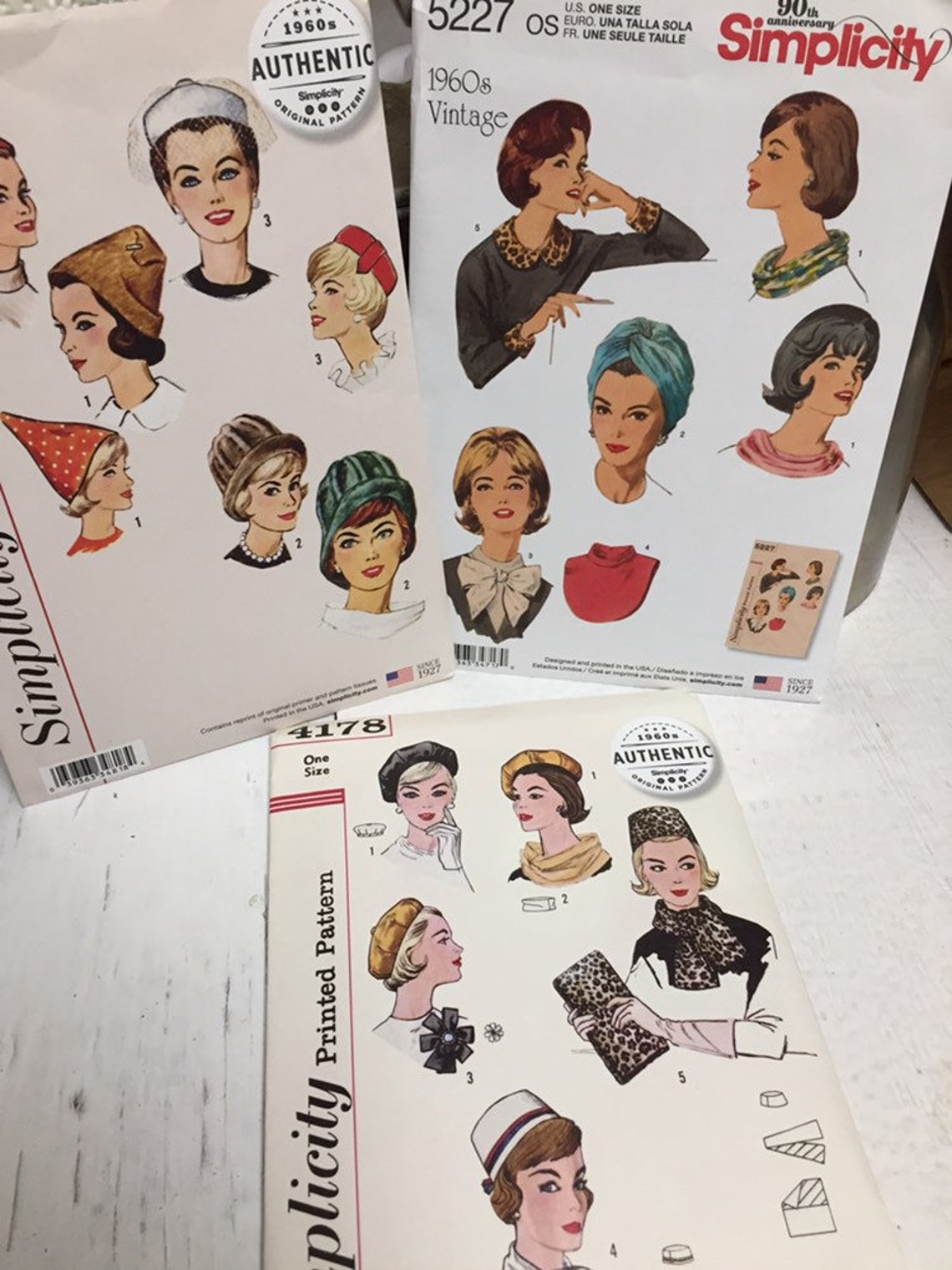 Misses' Retro Hats Sewing Pattern Simplicity4178 OR 4677 | Etsy