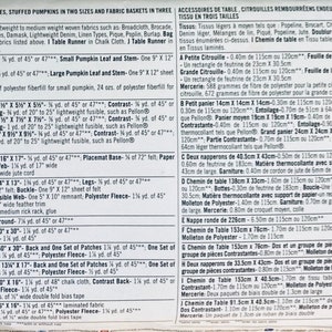 Fall Table Accessories Sewing Pattern...stuffed Pumpkins, Baskets ...