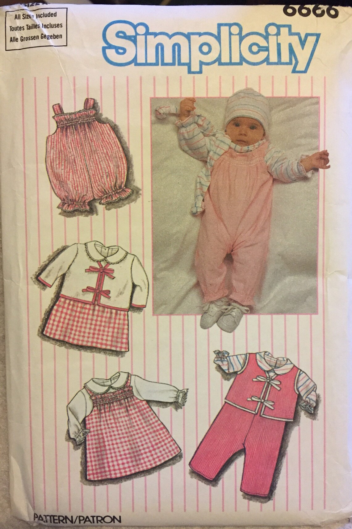 Babies' Layette with Dress Sewing Pattern Simplicity 6666 | Etsy