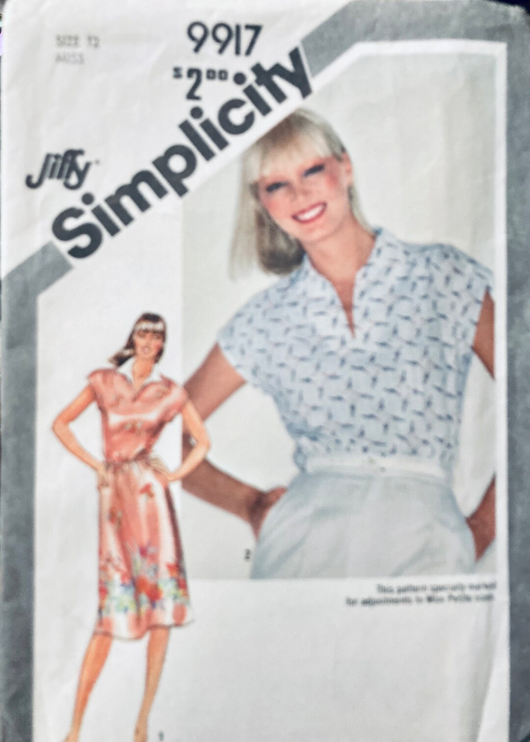 Misses' Dress or Top Sewing Pattern Simplicity 9917 Jiffy Pullover ...