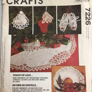 Touch of Lace Christmas Sewing Pattern Mccall's 7226 Touch of Lace ...