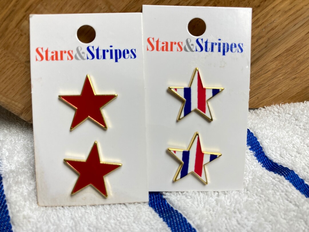 Stars & Stripes Buttons....red or Red, White, and Blue Stripes....1 ...