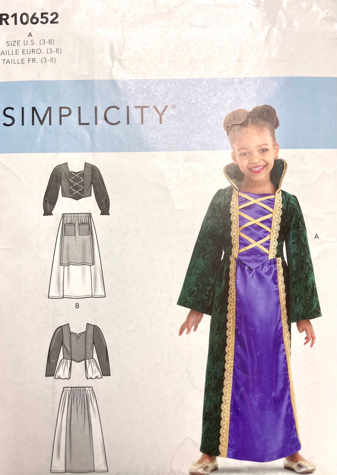 Girls' Medieval Princess Costume Sewing Pattern Simplicity - Etsy