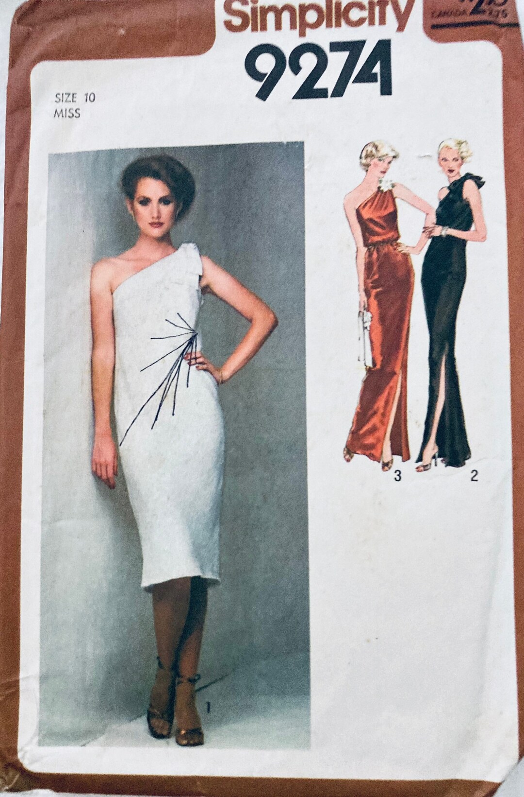 Misses' Bias Cut Evening Gown Sewing Pattern Simplicity 9274 Misses ...
