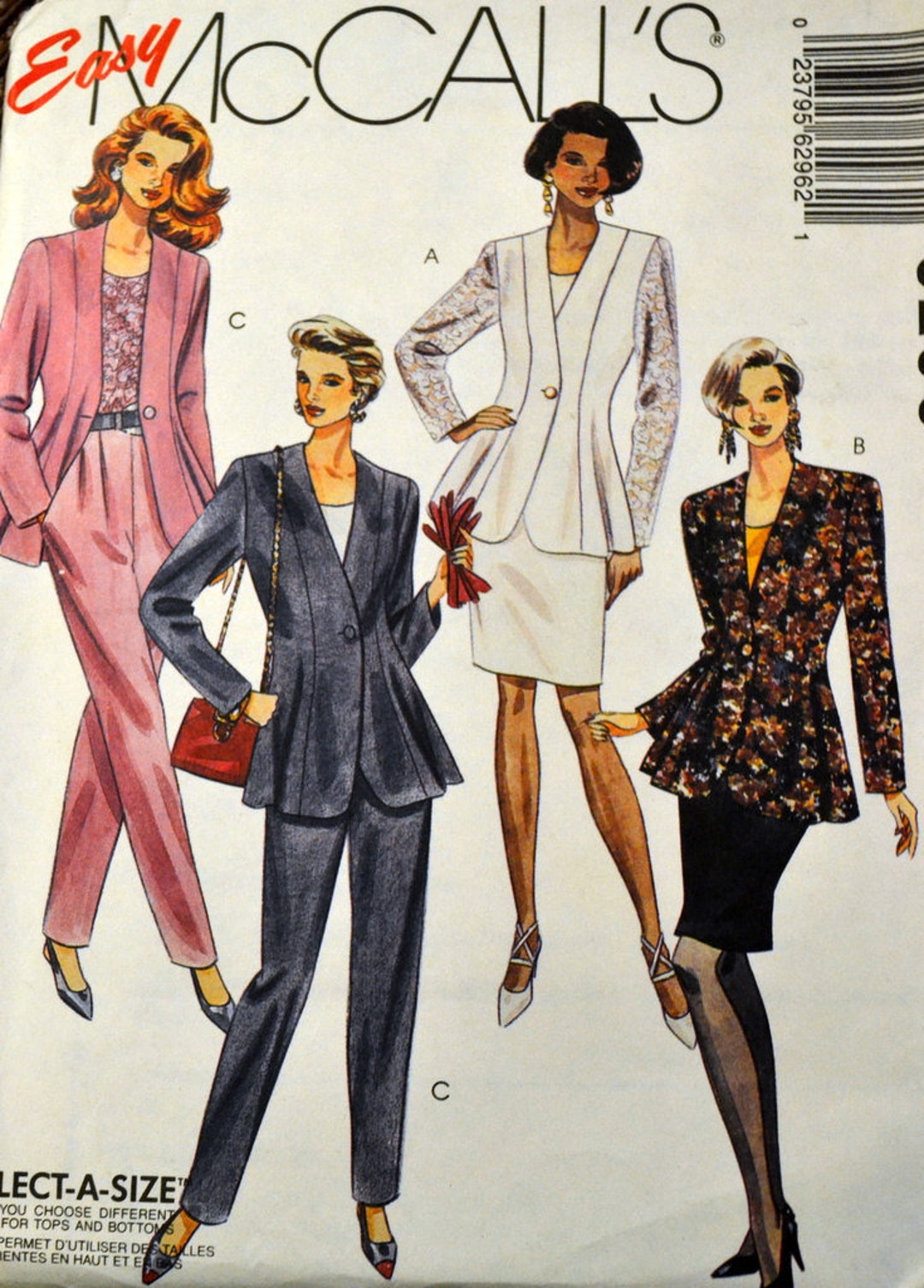 Misses' Jacket, Top, Skirt, and Pants Sewing Pattern Mccall's 6296 ...