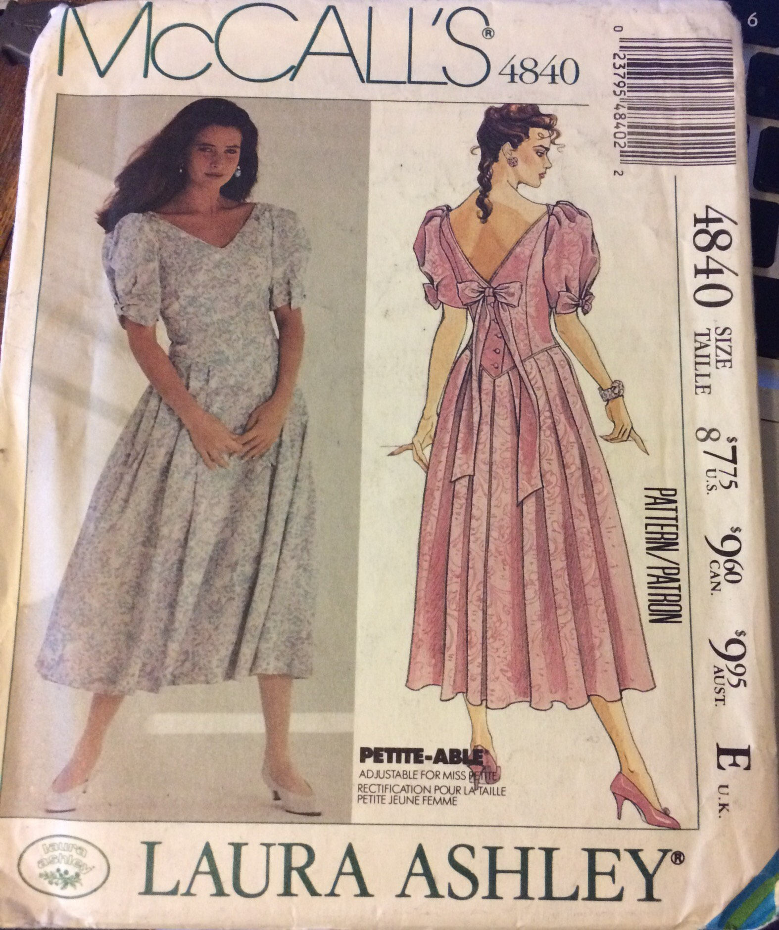 UNCUT Vintage Laura Ashley 80's Sewing Pattern | Etsy