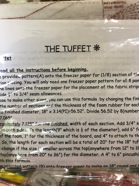 The Tuffet Pattern..18 Round Tuffet.....Paper | Etsy