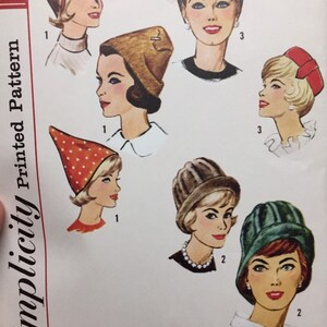 Misses' Retro Hats Sewing Pattern Simplicity4178 OR 4677 | Etsy
