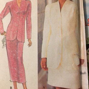 Misses Skirt and Jacket Sewing Pattern Simplicity 8732 Misses' Size 18 ...