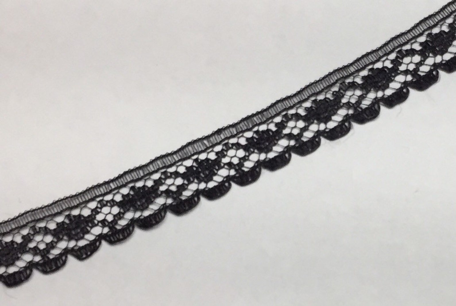 Vintage Black Edge Lace 0.5 Inches Wide 10 Yards - Etsy