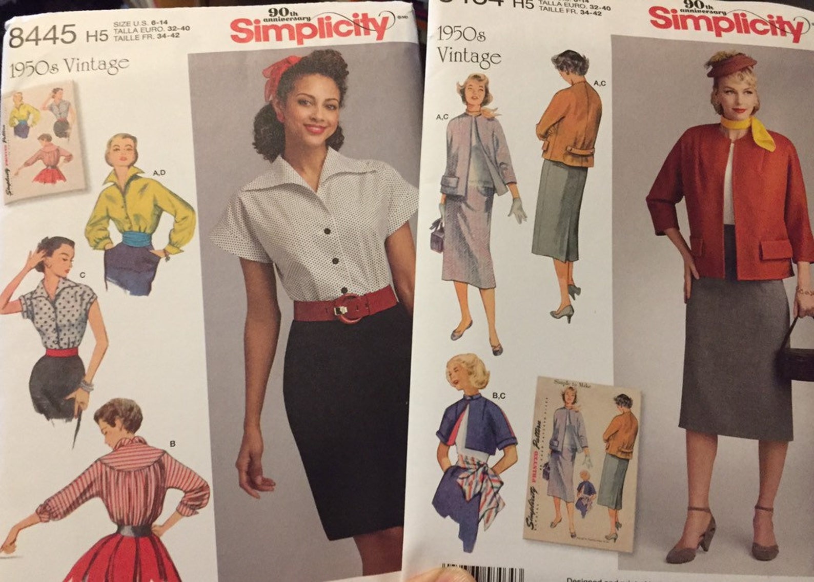 Misses' 1950's Fashion Sewing Patterns Simplicity 8464 OR 8445 Uncut ...