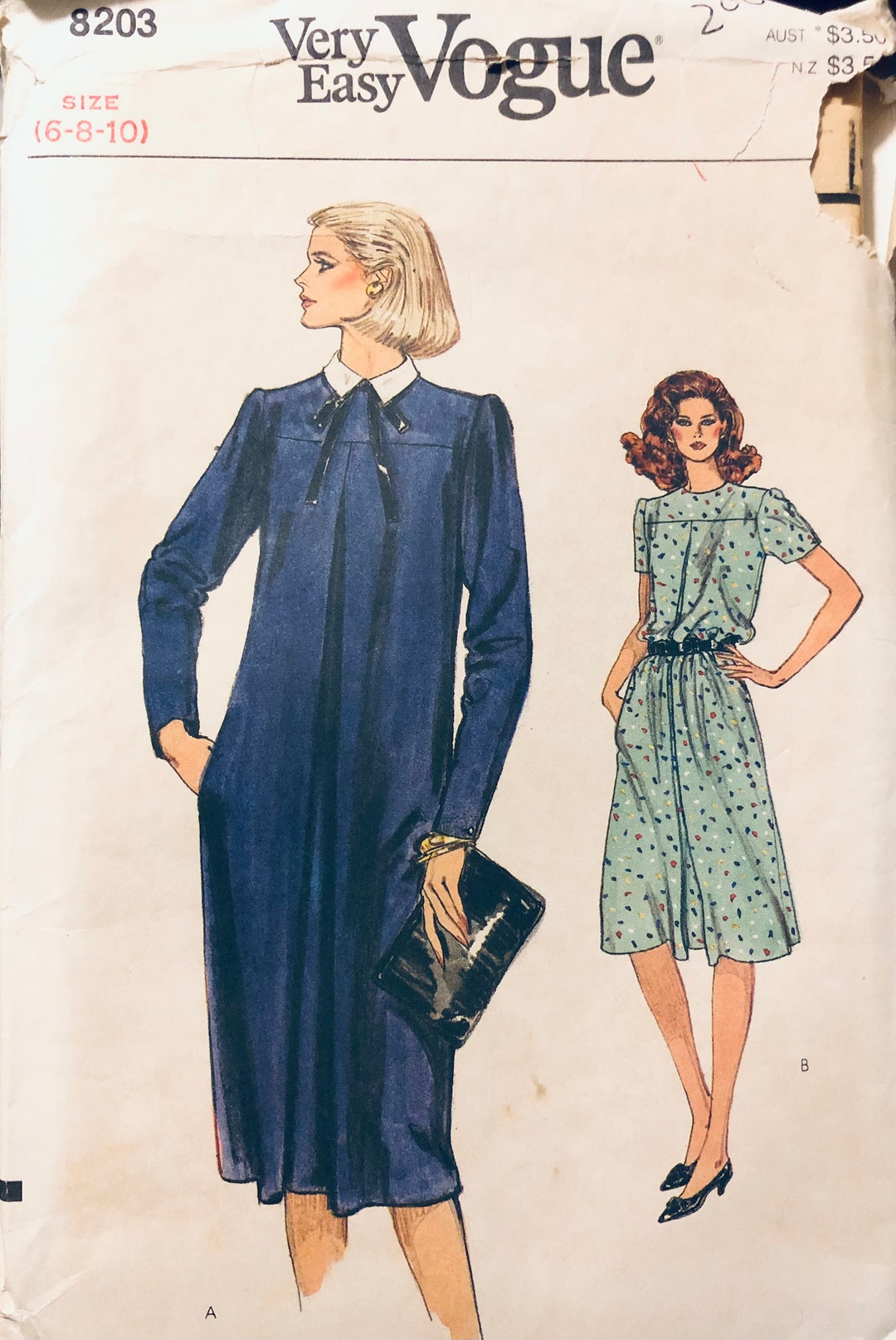 Misses' Dress Sewing Pattern Very Easy Vogue 8203 Misses' Size 6-8-10 ...