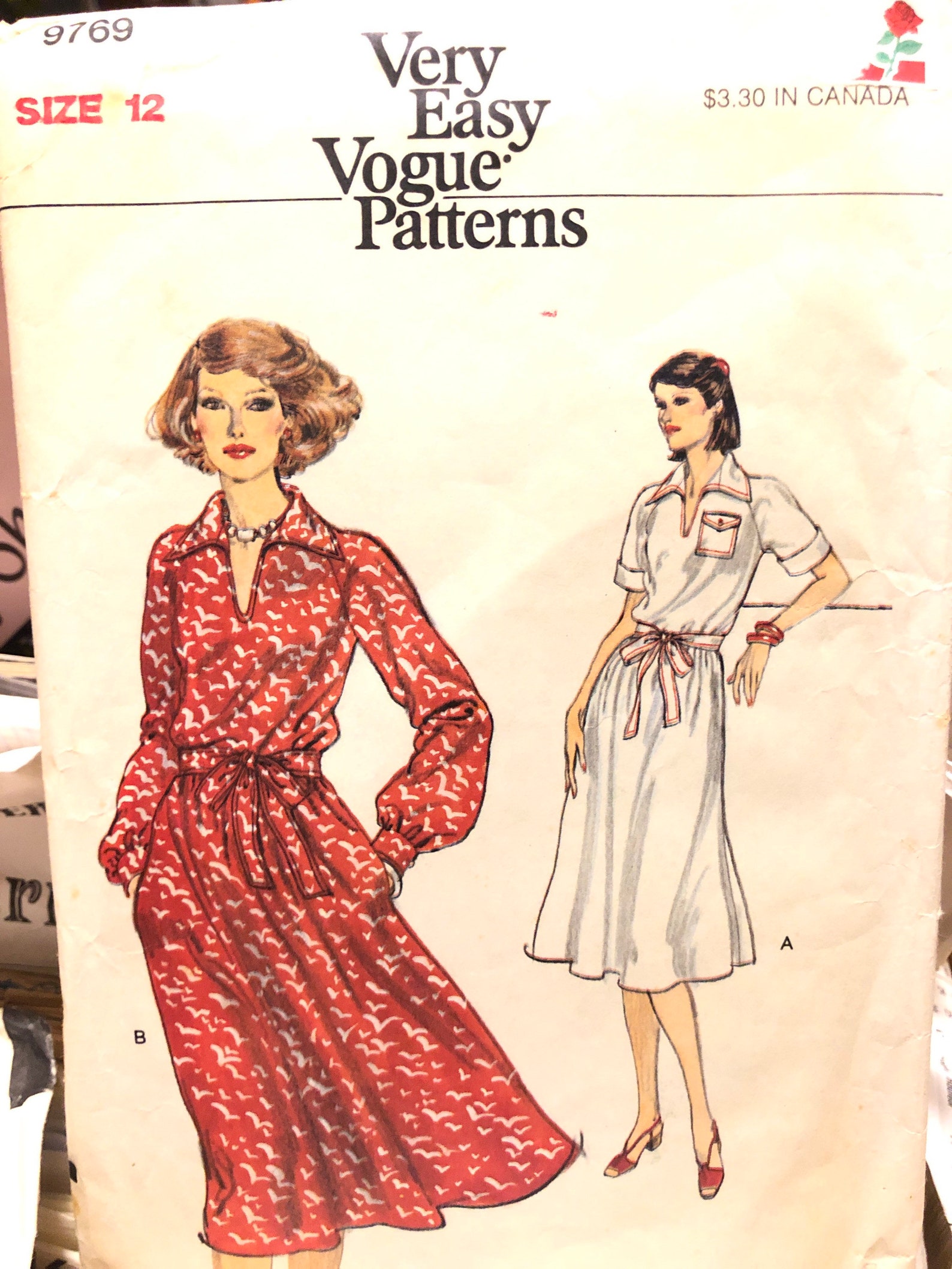 Misses' Dress Sewing Pattern Very Easy Vogue 9769 Misses' Dress Size 12 ...