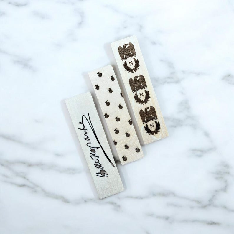 Napoleon Bonaparte Wooden Bookmark - Signature, Imperial Eagle and Bee ...