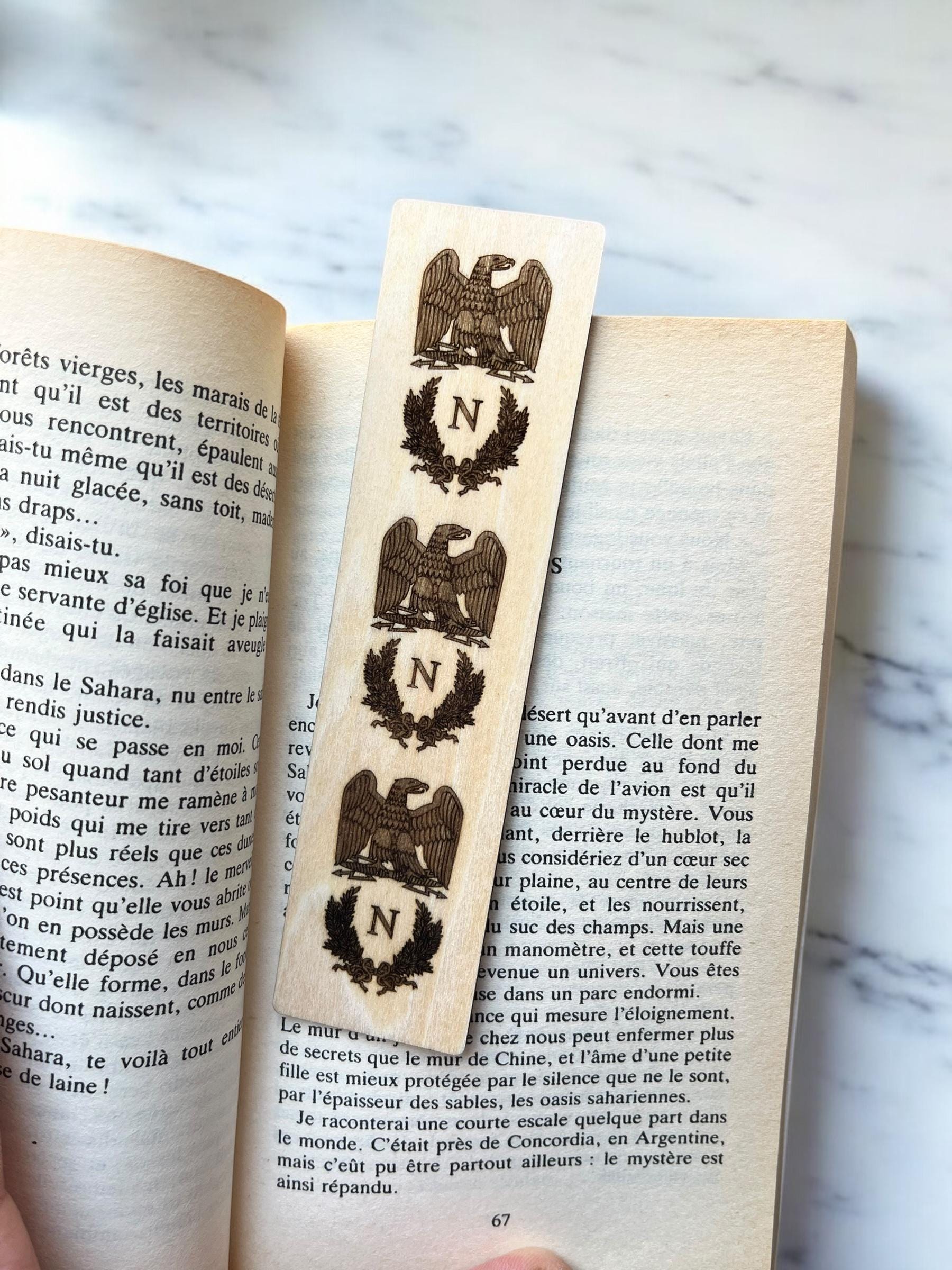 Napoleon Bonaparte Wooden Bookmark - Signature, Imperial Eagle and Bee ...