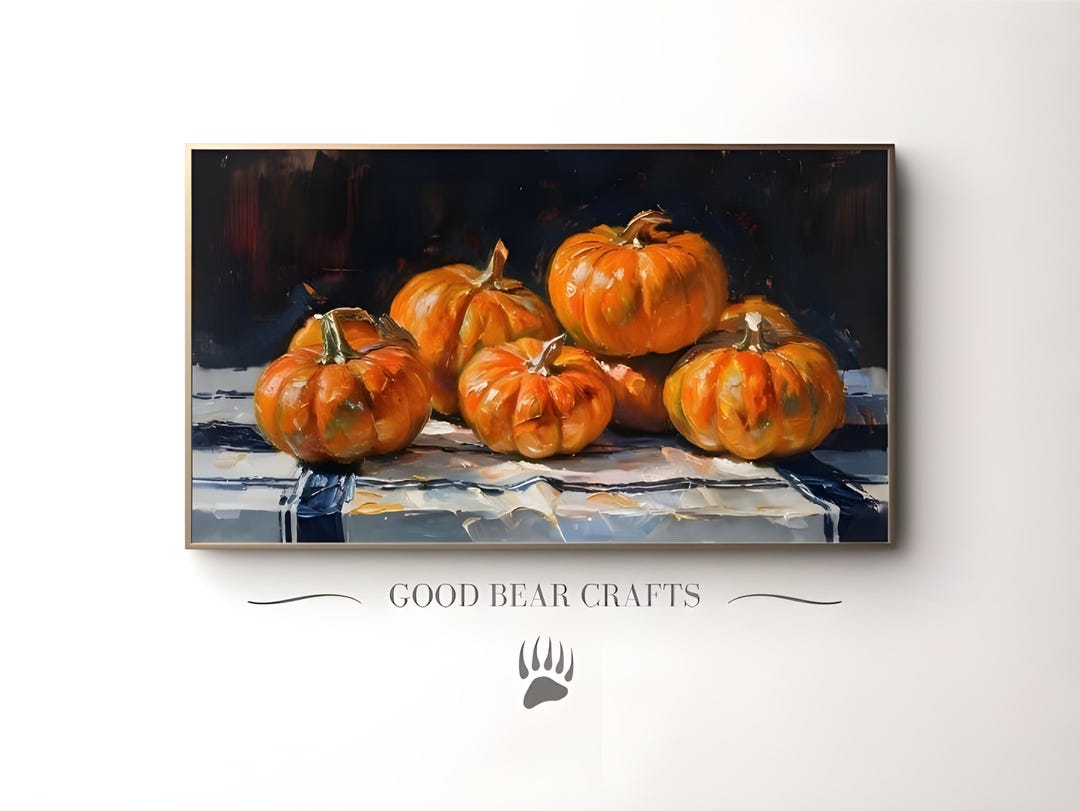 Fall Pumpkin Impressionist Still Life Art for Samsung Frame TV Autumn ...