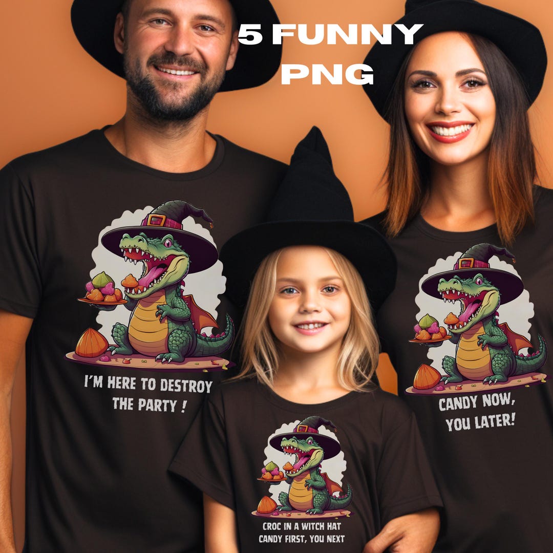 Crocodile Dragon Illustration, Wizard Hat Halloween Art, Cute Costume ...