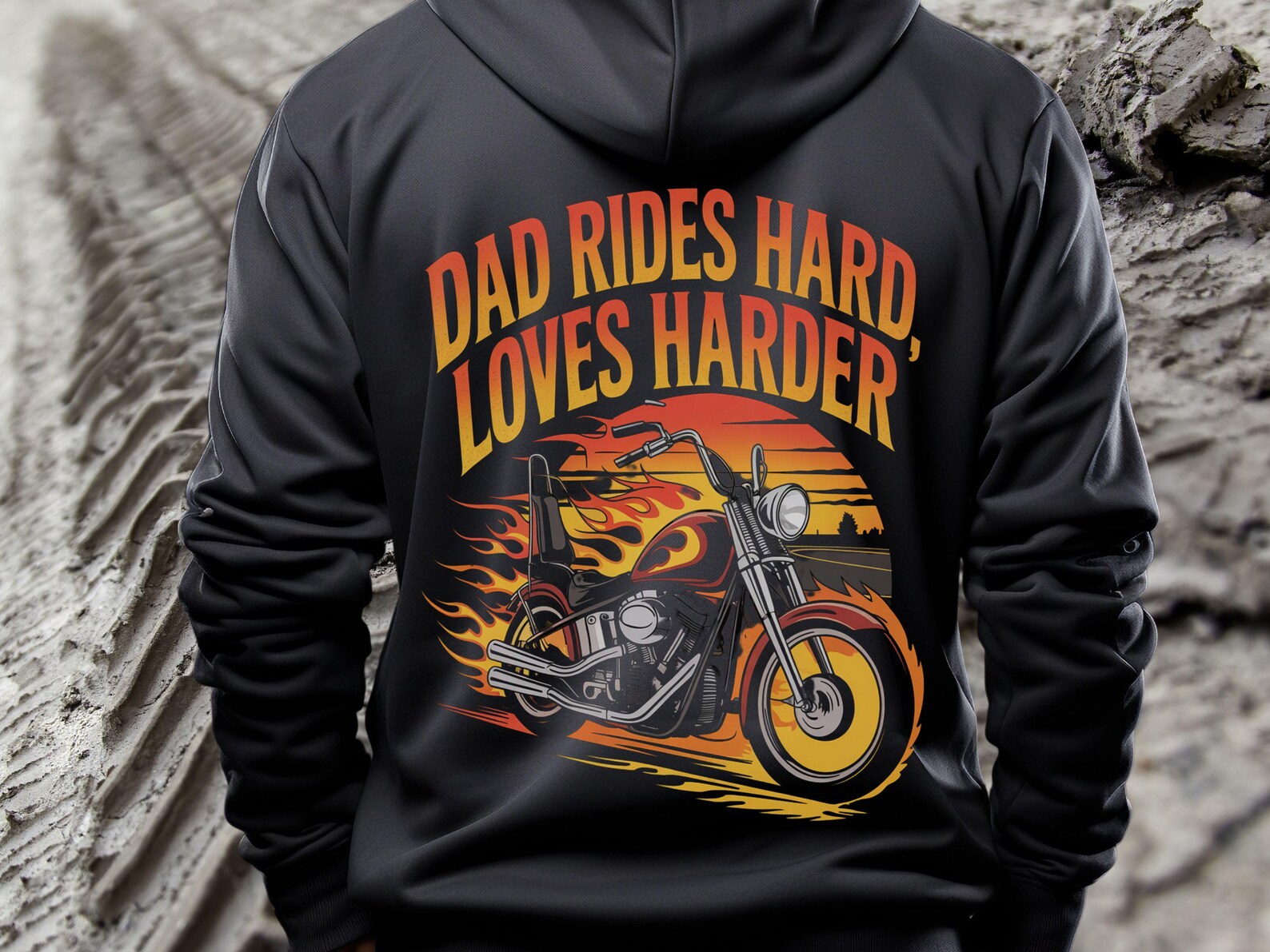Dad Rides Hard Loves Harder PNG – Biker Dad Shirt Design – Funny Father ...