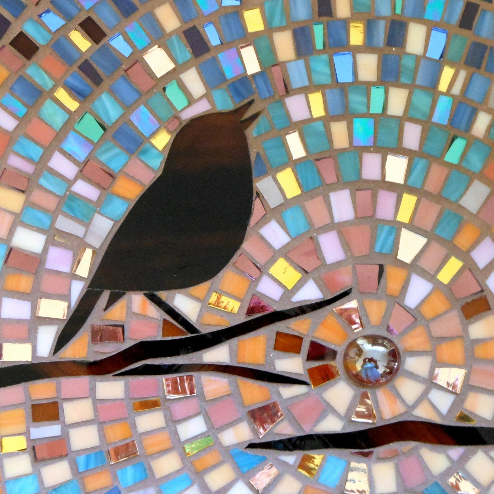 Dawn Robin Card From Original Mosaic Robin Mosaic - Eco Friendly Card ...