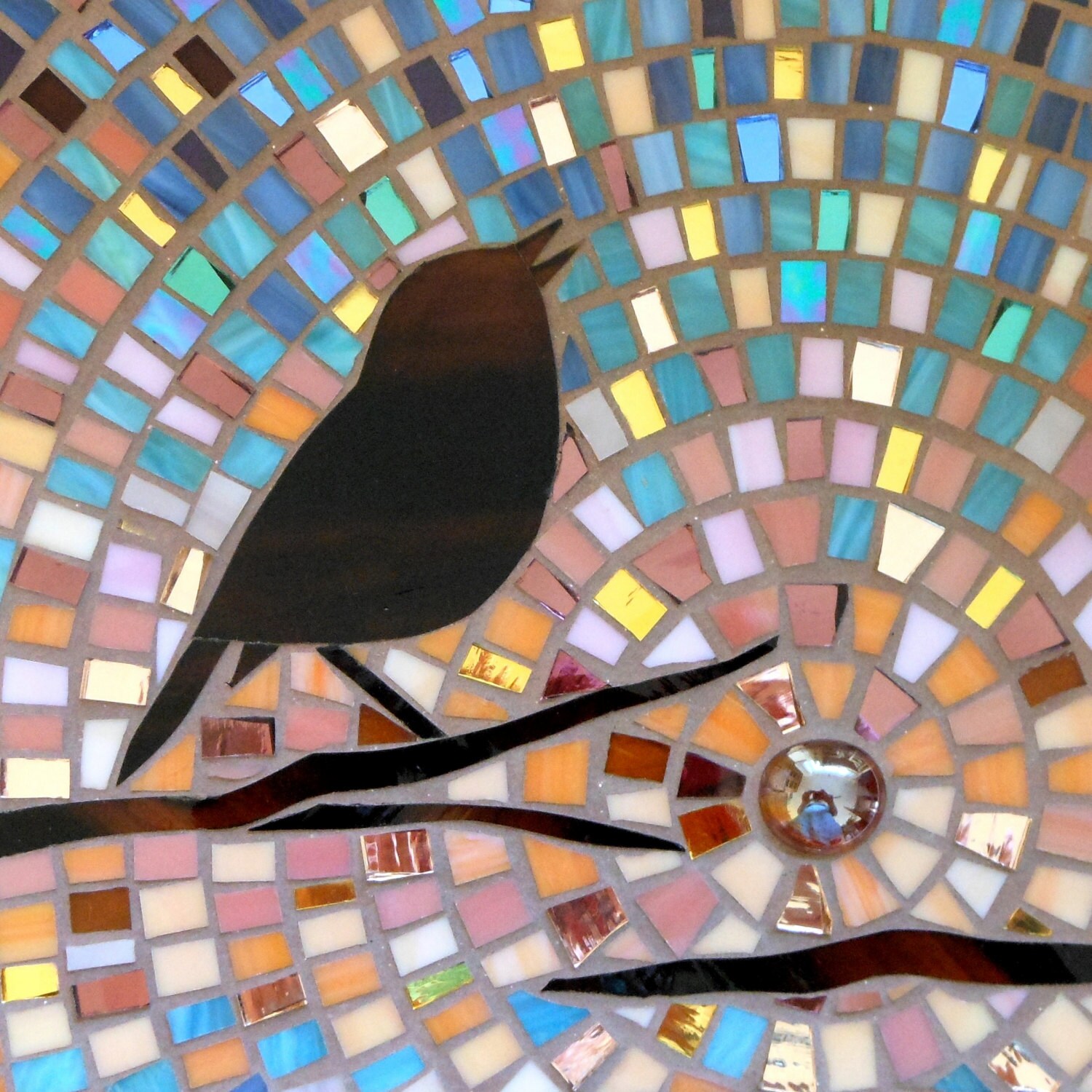 Dawn Robin Card From Original Mosaic Robin Mosaic - Eco Friendly Card ...