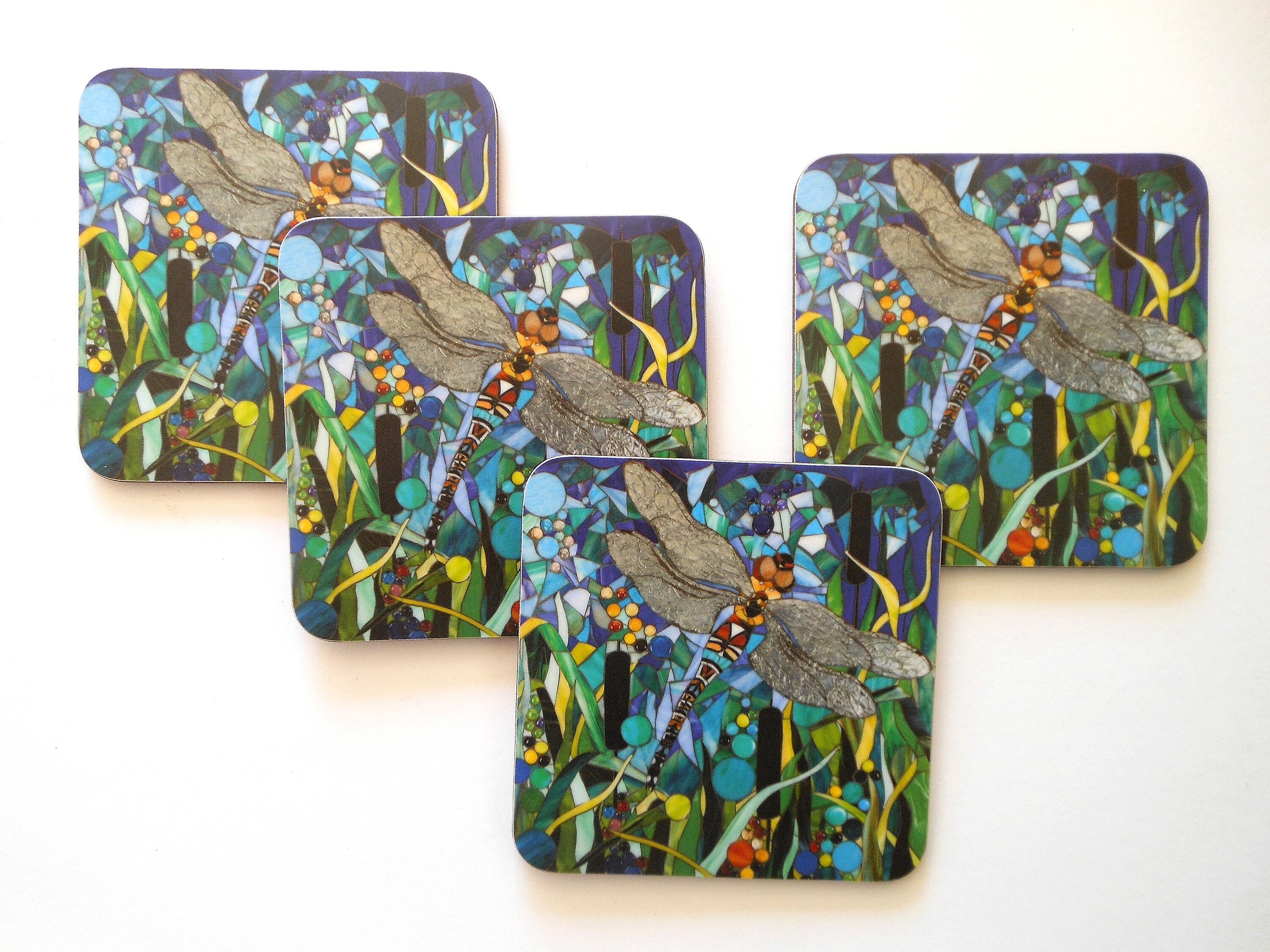 Hawker Dragonfly Coaster Hawker Dragonfly Art Housewarming Gift for Her ...