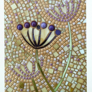Seed Heads Print - Giclee Print From Original Mosaic Art - Cow Parsley ...