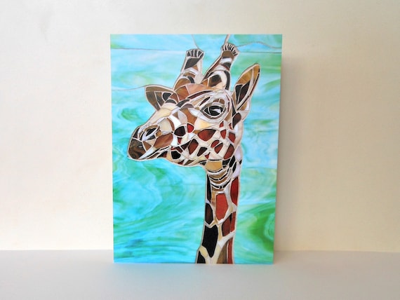 Giraffe Card Eco Friendly Card Giraffe Greetings Card | Etsy