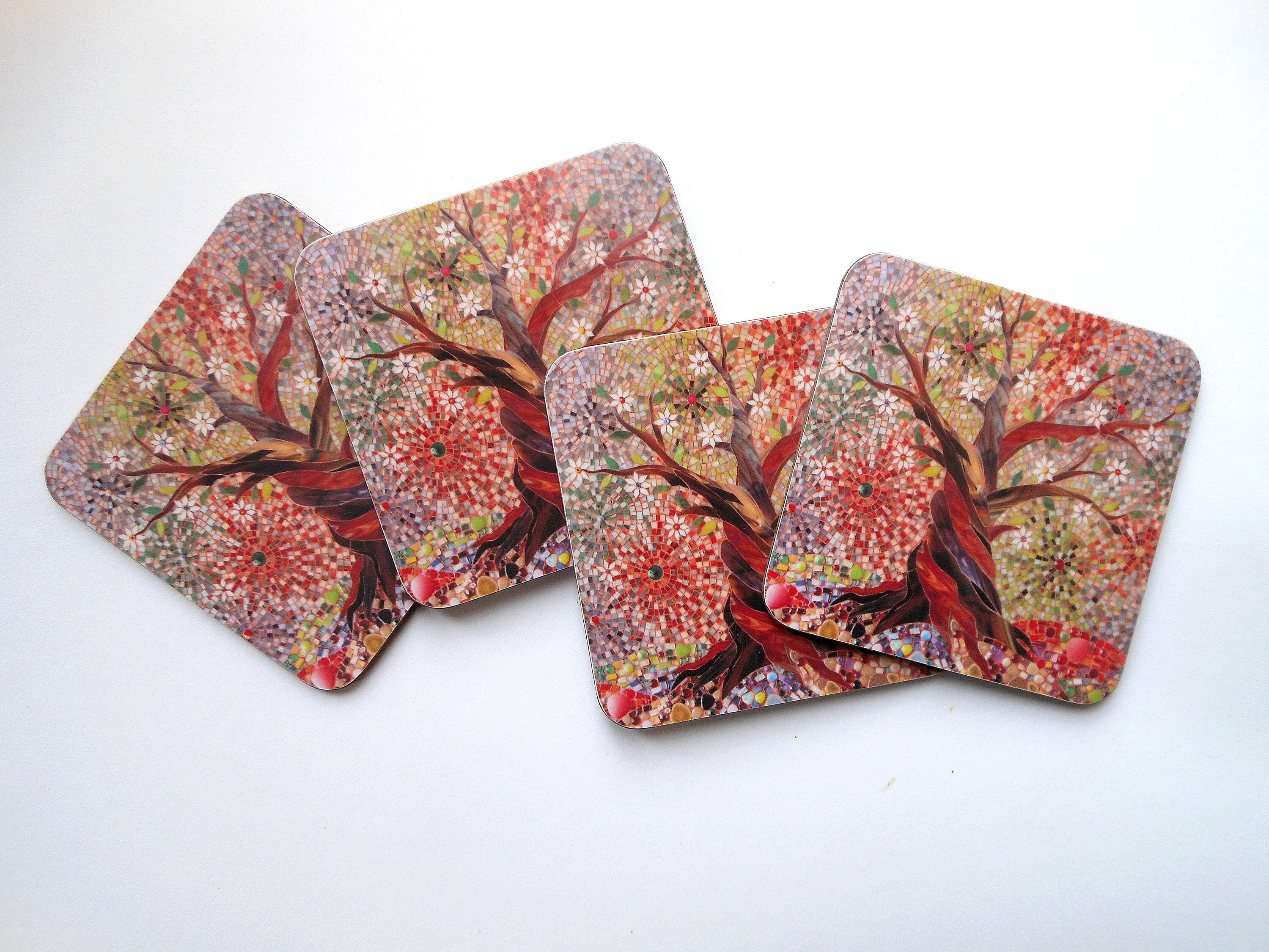 Tree of Light Coaster - Tree of Light Art - Coaster of Tree - Nature ...