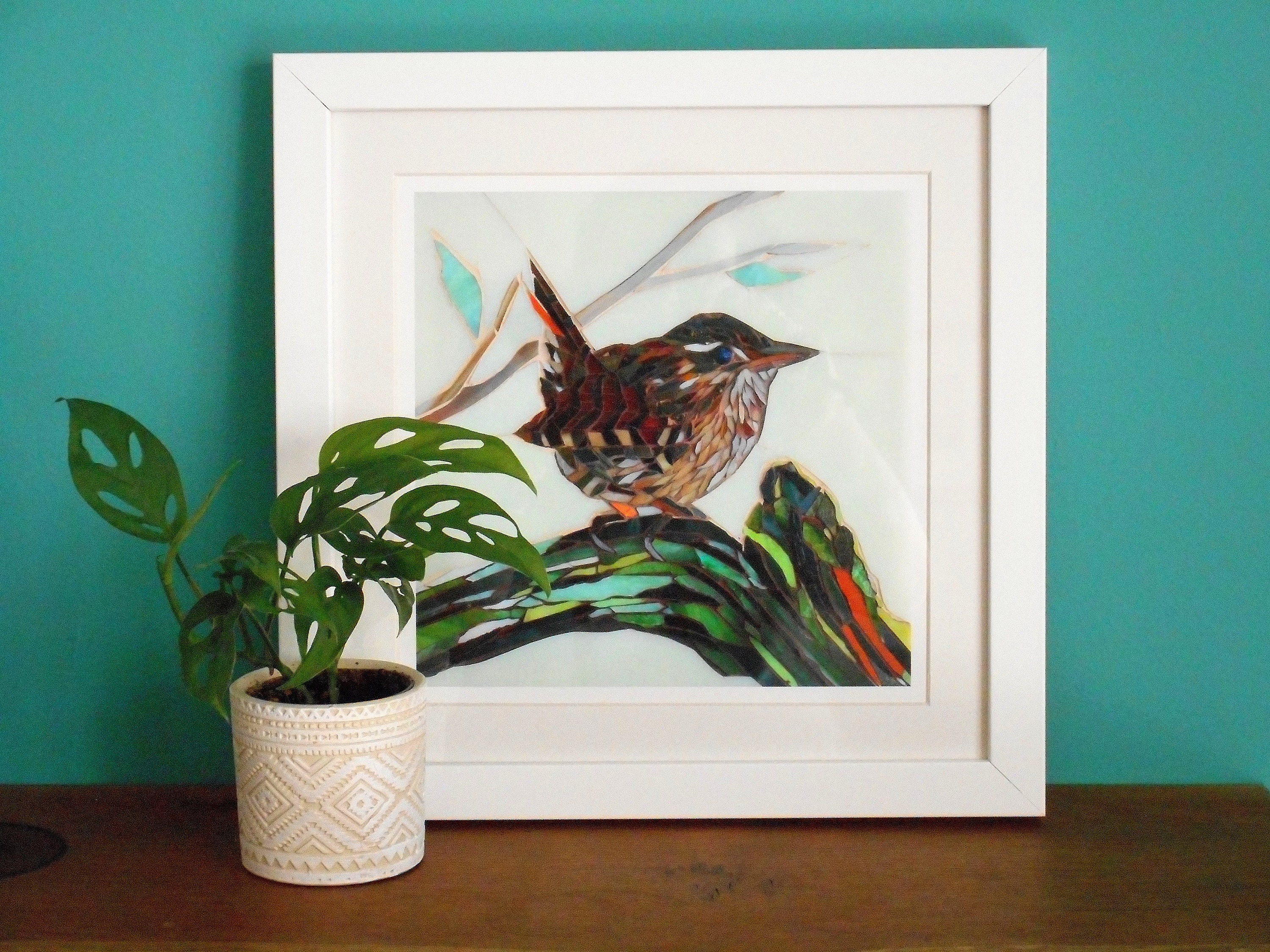 Wren Mini Print Wren Print From Original Stained Glass Mosaic Art Wren ...