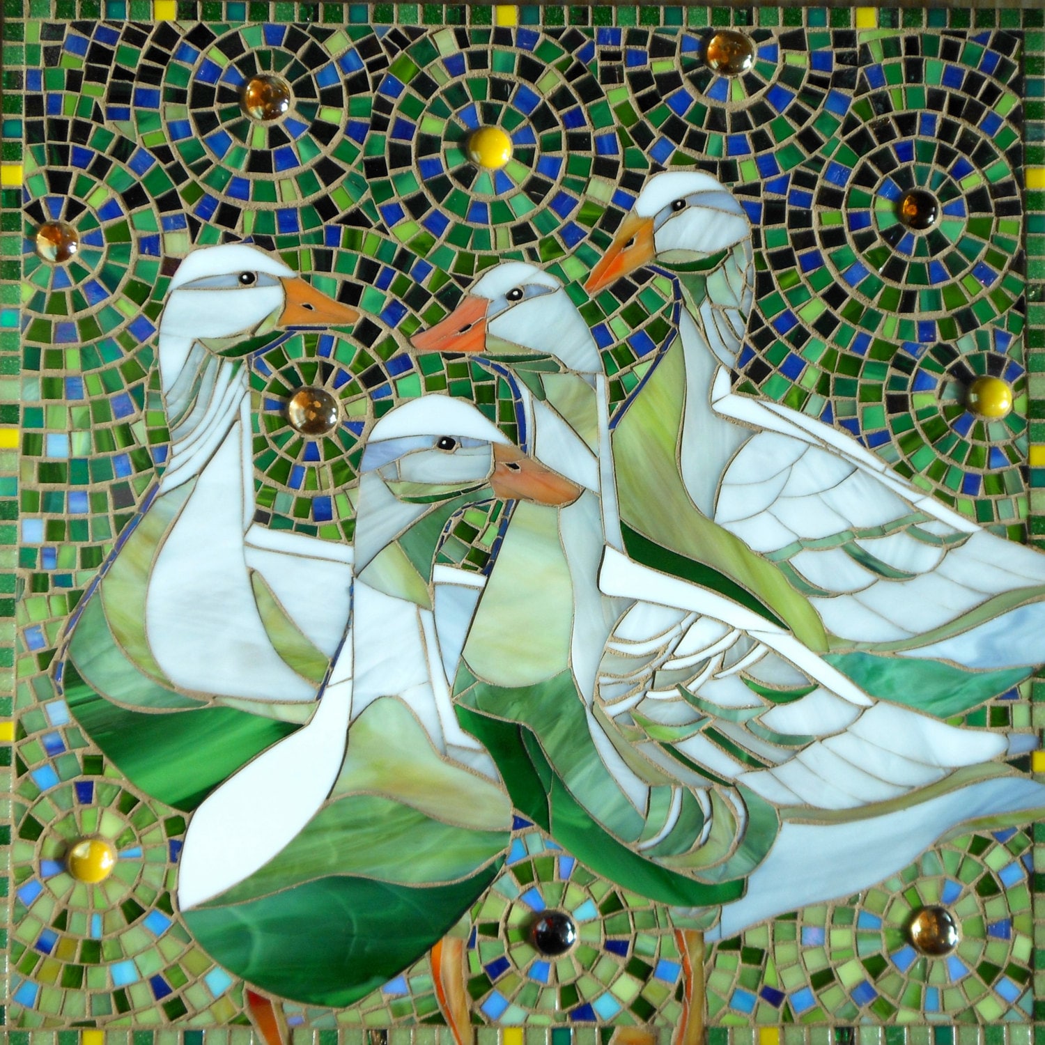 Mosaic Geese Print Limited Edition Giclee Print Goose Art Mosaic Art ...