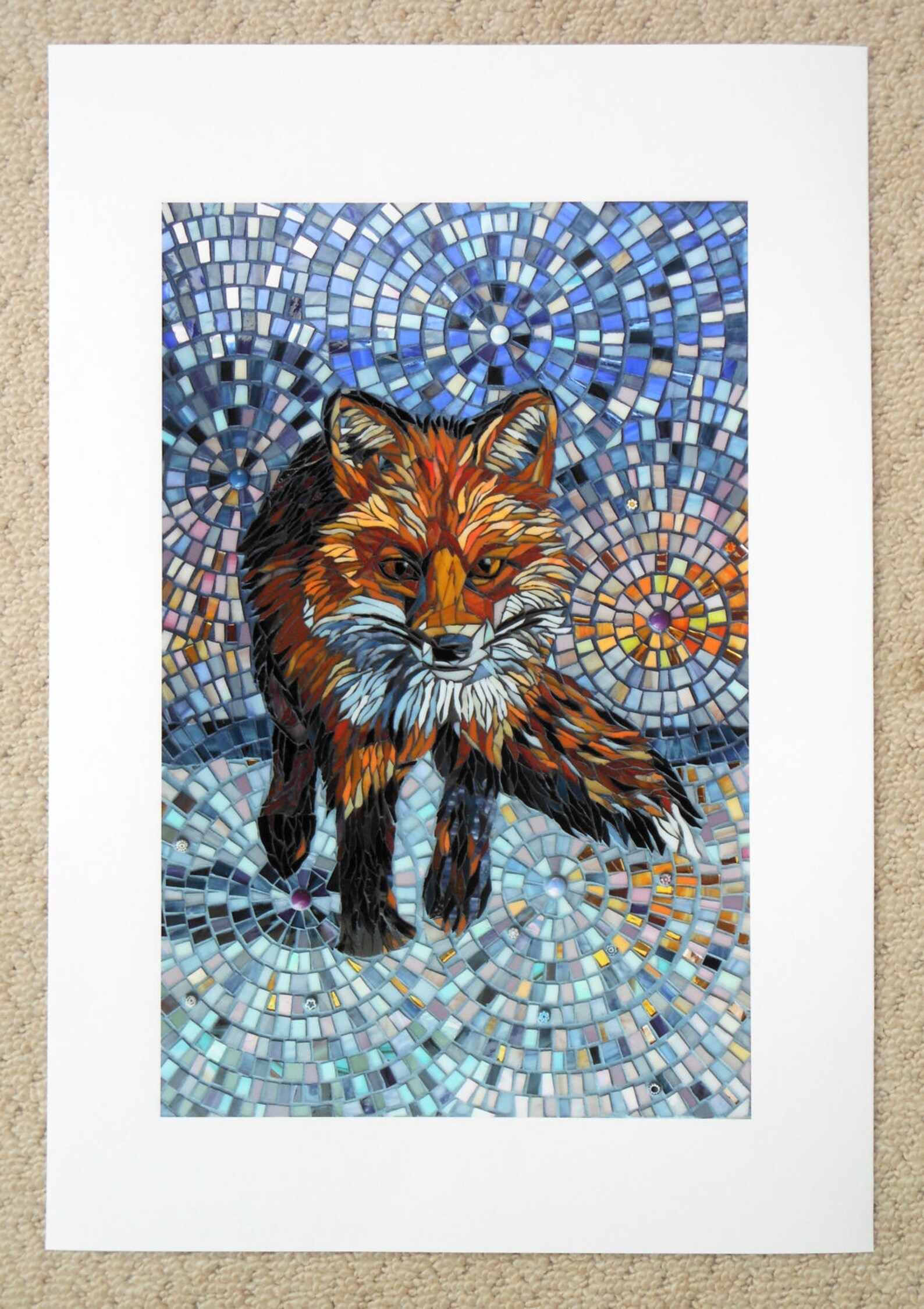 Fox Print - Homeward Bound - Glass Mosaic Fox - Limited Edition Giclee ...