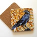 COASTER SET of 4 Crow Coasters Mosaic Art Cork Backed Coaster Coaster ...